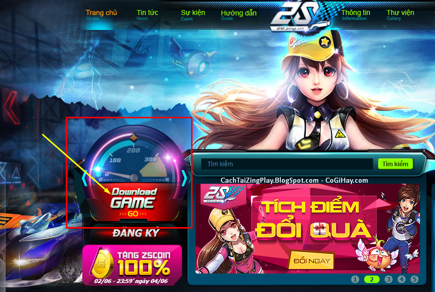 Hướng dẫn Tải Zing Speed - Download game đua xe Zing Speed online